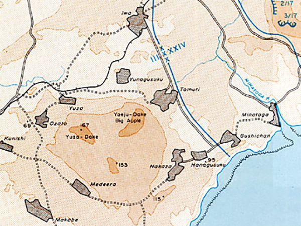 Pacific Wrecks - Map The Push South 1-3 June 1945